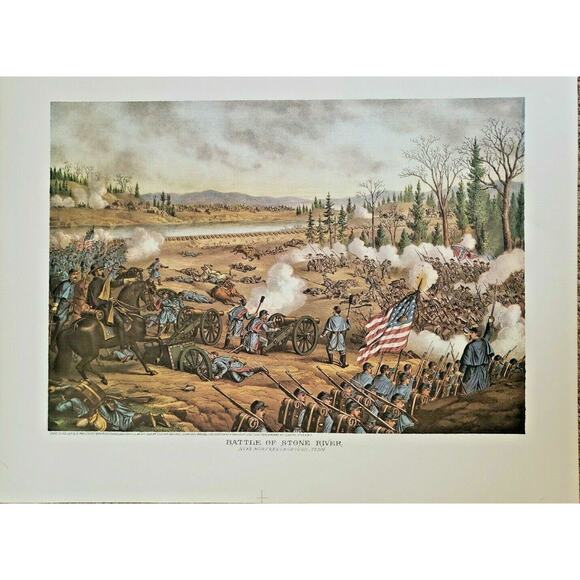 Unbranded | Art | Vintage 96 Battle Of Stone River Kurtz Allison Civil ...